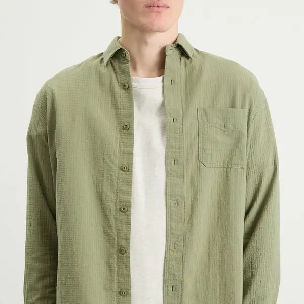 FRIZMWORKS Og Seersucker Shirt - Olive