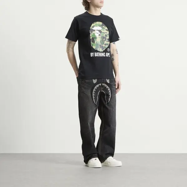 A BATHING APE Shark Relaxed Fit Denim Pants