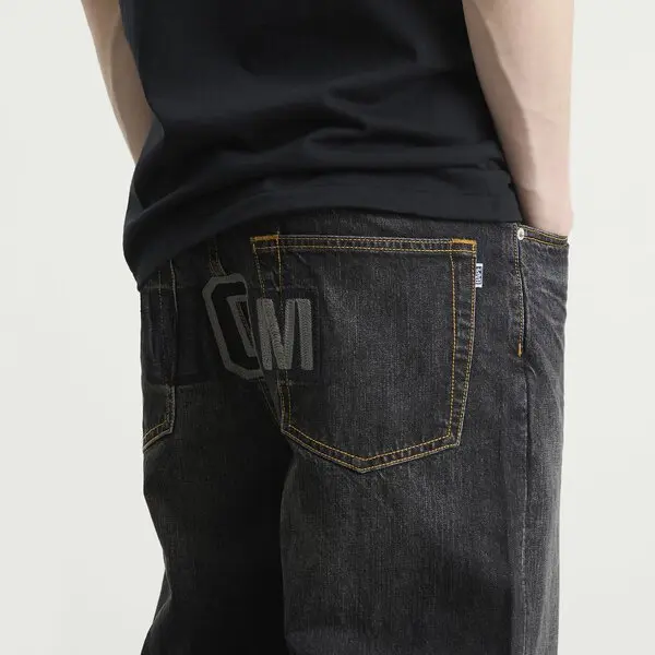 A BATHING APE Shark Relaxed Fit Denim Pants