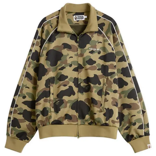 A BATHING APE 1st Camo Logo Track Jacket - Green