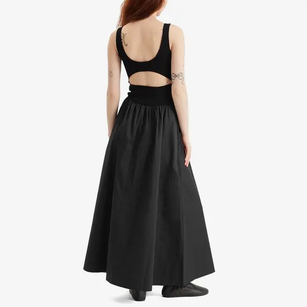 ST. AGNI Bateau Cut Out Midi Dress