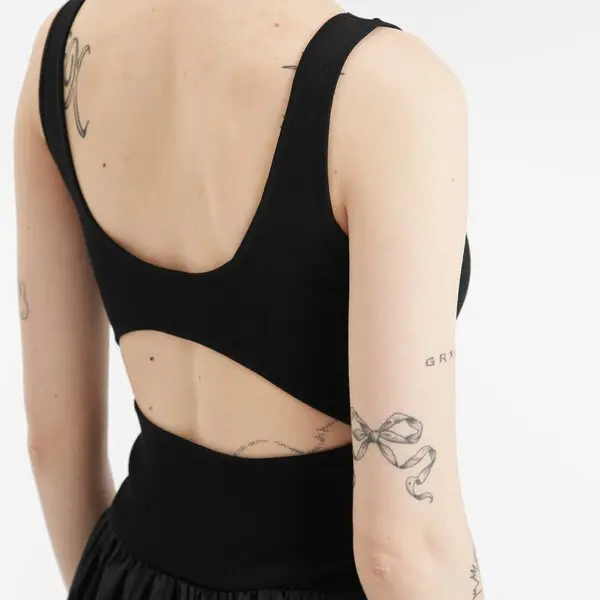 ST. AGNI Bateau Cut Out Midi Dress