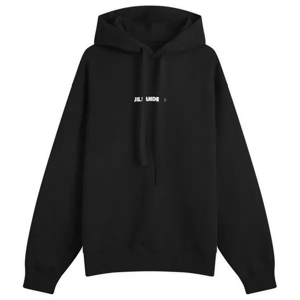 JIL SANDER Logo Hoodie - Black