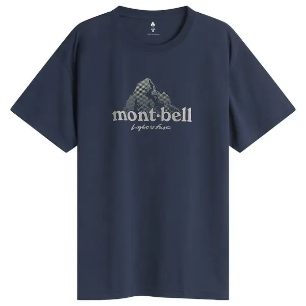 MONTBELL Dot Logo Wickron T-shirt - Navy