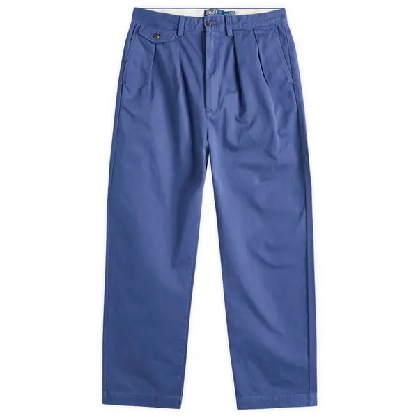 Polo Ralph Lauren Whitman Pleated Chino Trousers - Light Navy