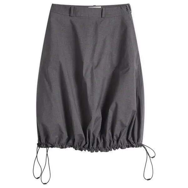 Coperni Technical Tailored Balloon Midi Skirt - Grey