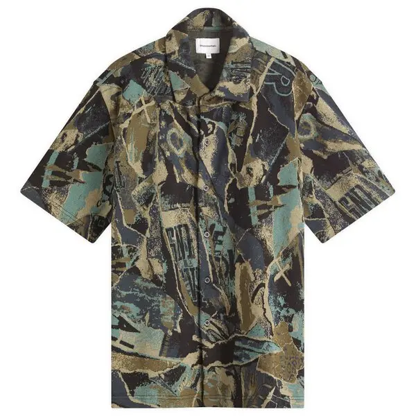 THISISNEVERTHAT Jacquard Pattern Shortsleeve Shirt - Black