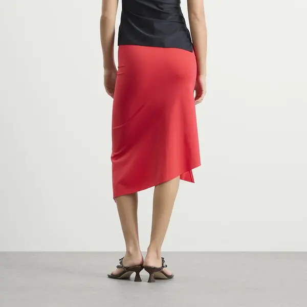 Coperni Flower Midi Skirt - Red