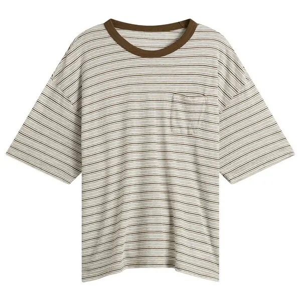 Visvim Mondo Border Stripe T-shirt - Grey