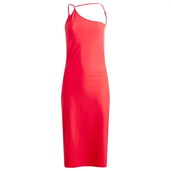 Coperni C-logo One Shoulder Dress - Red