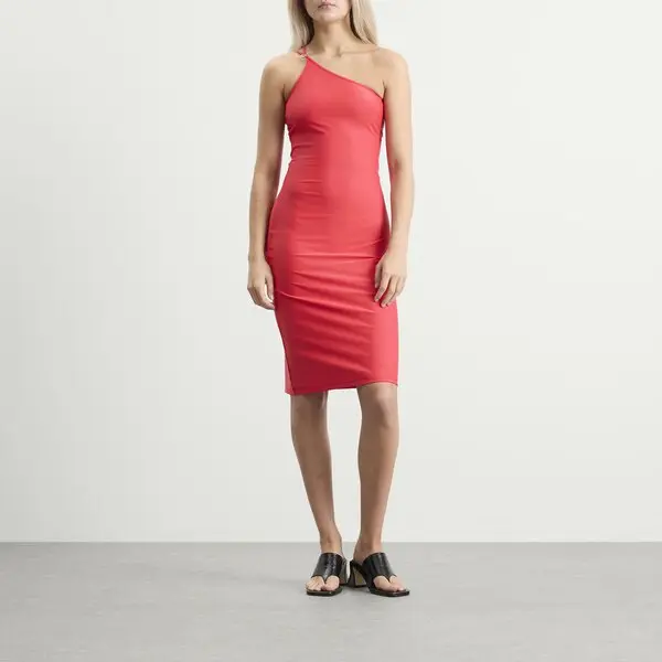 Coperni C-logo One Shoulder Dress