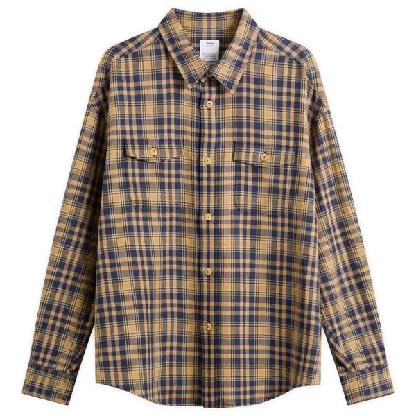 Visvim Lumber Check Long Sleeve Shirt - Navy