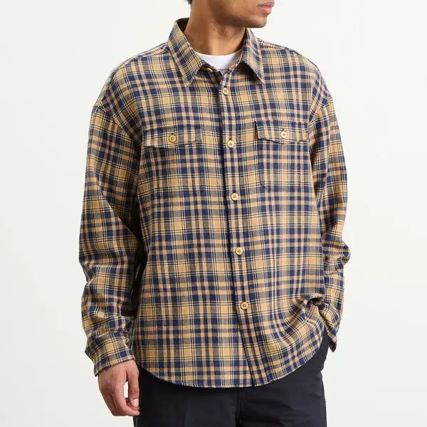 Visvim Lumber Check Long Sleeve Shirt - Navy