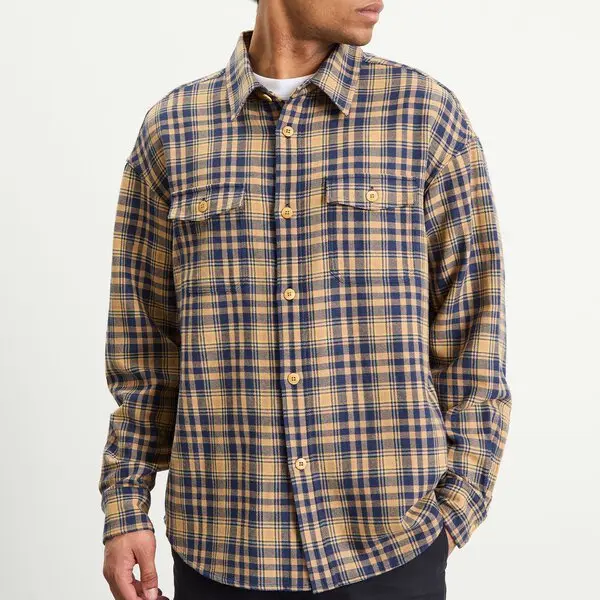 Visvim Lumber Check Long Sleeve Shirt - Navy