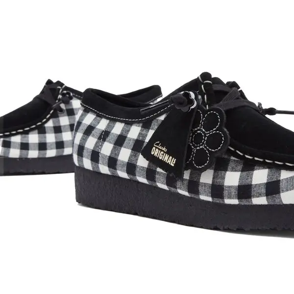 Clarks Wallabee - Black/white Gingham