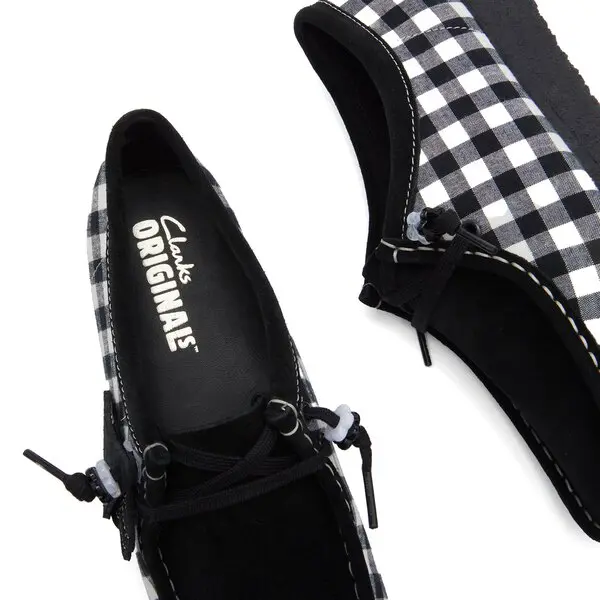 Clarks Wallabee - Black/white Gingham