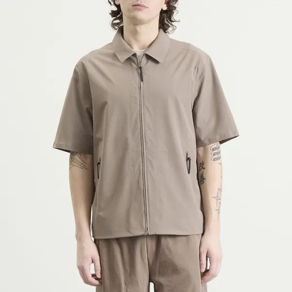 HIKING PATROL Edge Lt Softshell Technical Short Sleeve Shirt - Walnut