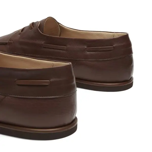 Auralee Leather Deck Shoes