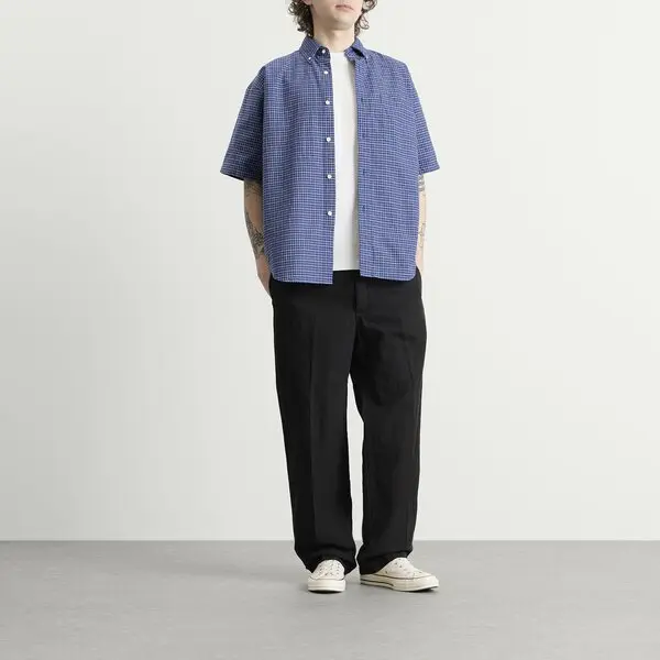BEAMS Oxford Button Down Half Sleeve Shirt