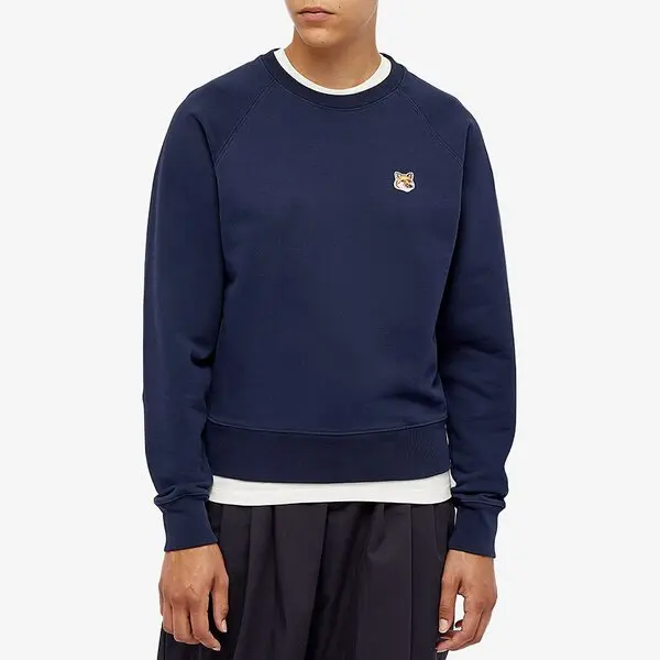 Maison Kitsuné Fox Head Patch Adjusted Crew Sweat