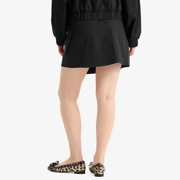 GANNI Stretch Shell Wrap Mini Skirt Presented End