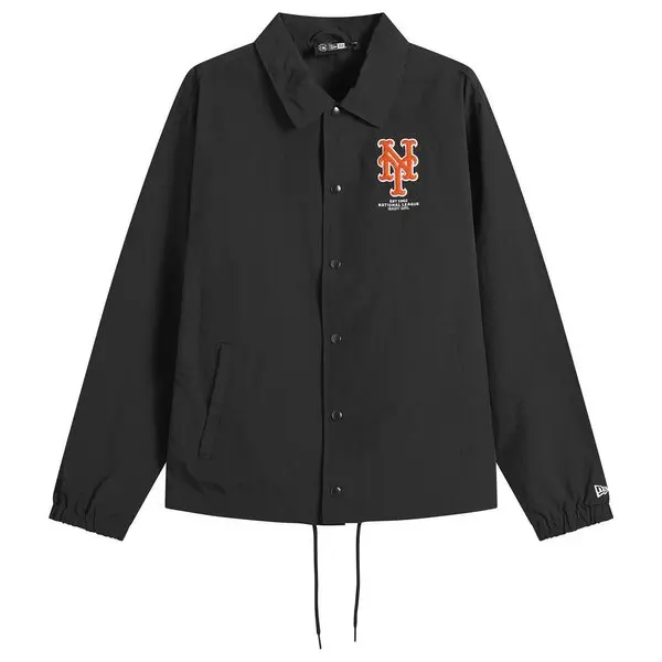 New Era Mlb New York Mets Coaches Jacket - Black