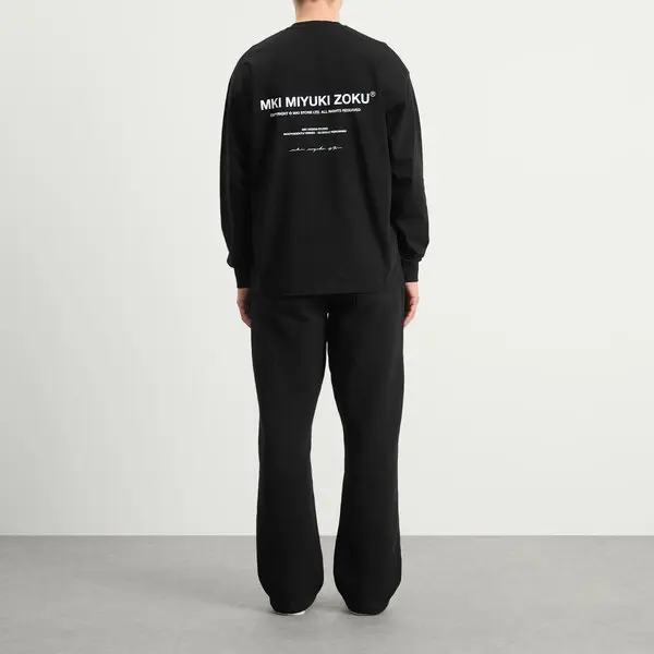MKI MIYUKI ZOKU Design Studio Long Sleeve T-shirt - Black