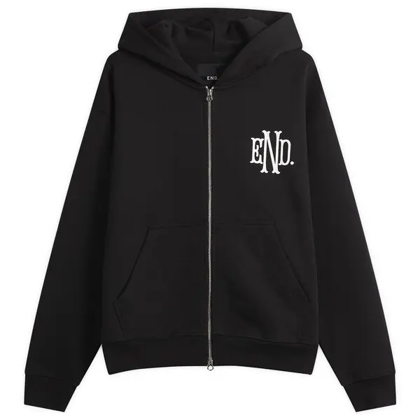 END. Gargoyle Chaser Zip Hoodie - Black