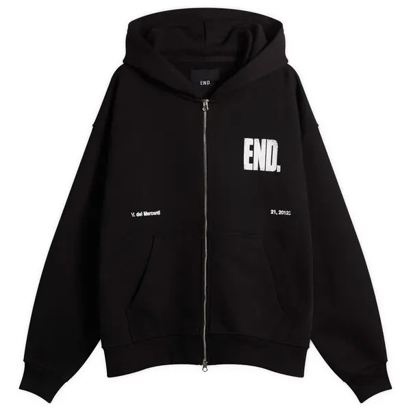 END. Milano Creed Zip Hoodie - Black