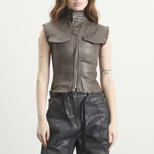 Ottolinger Glazed Denim Zip Top