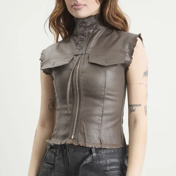 Ottolinger Glazed Denim Zip Top