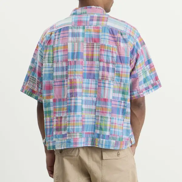 BEAMS Patchwork Madras Cabana Shirt
