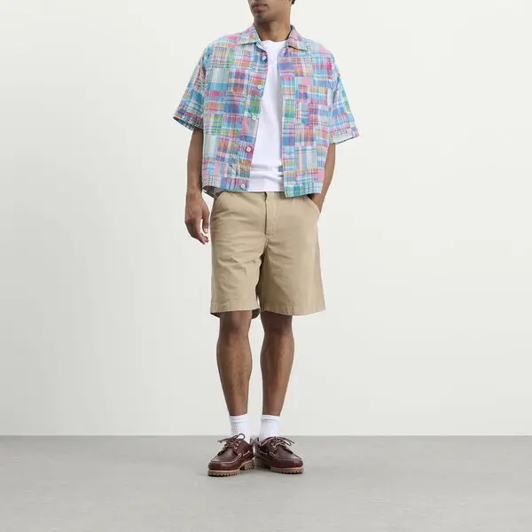 BEAMS Patchwork Madras Cabana Shirt