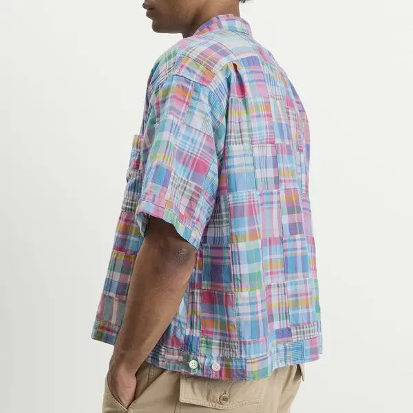 BEAMS Patchwork Madras Cabana Shirt