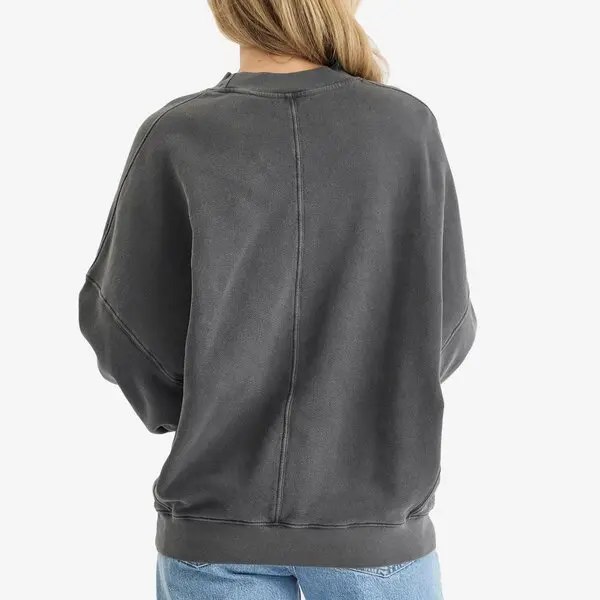 Joah Brown Oversized Crew Sweatshirt - Washed Black