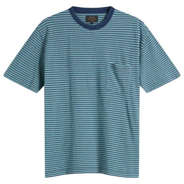 BEAMS Multi Stripe Pocket T-shirt - Green