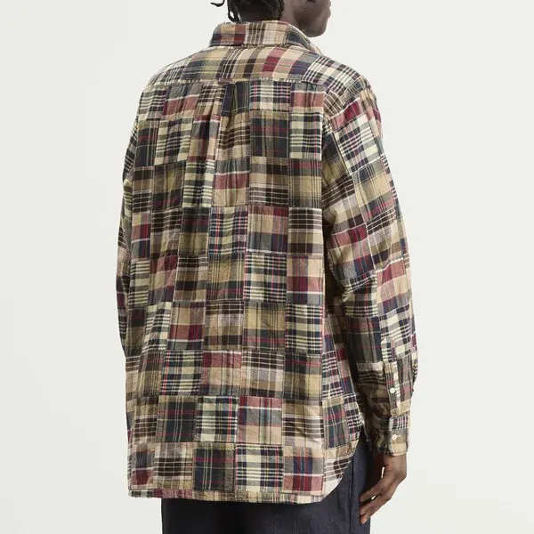 BEAMS Patchwork Madras Shirt