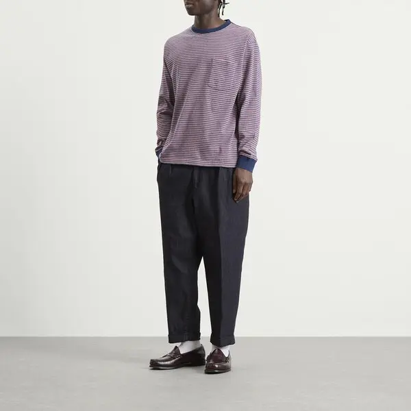 BEAMS Stripe Long Sleeve T-shirt