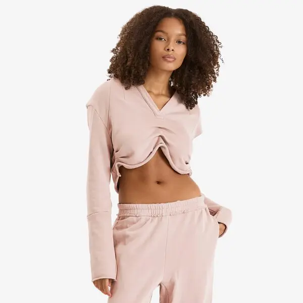 SKIMS Shoulder Pad Cropped Hoodie