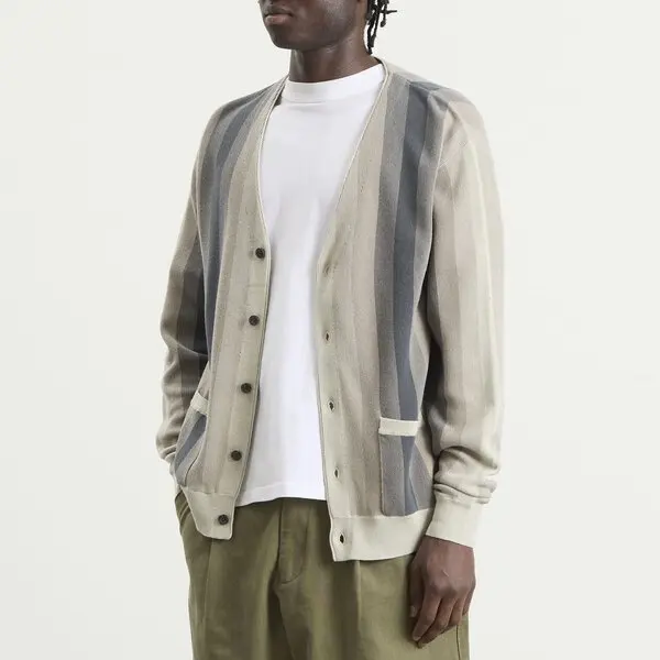 BEAMS Multi Stripe Cardigan