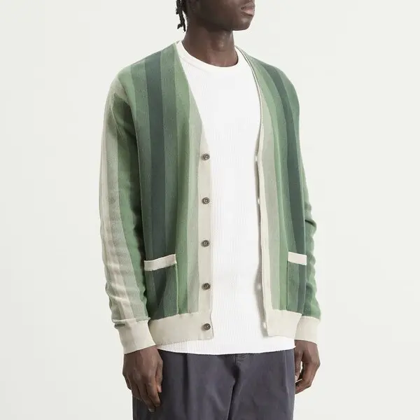 BEAMS Multi Stripe Cardigan