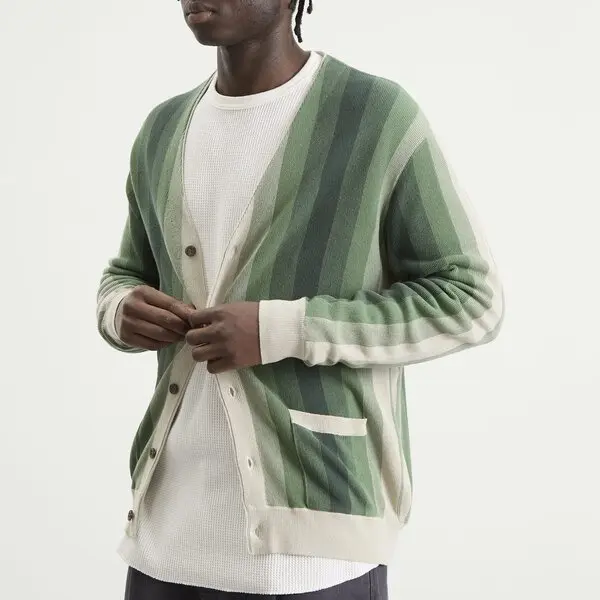 BEAMS Multi Stripe Cardigan