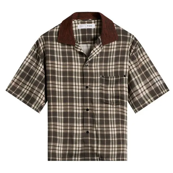 Toga Printed Polo Top - Grey