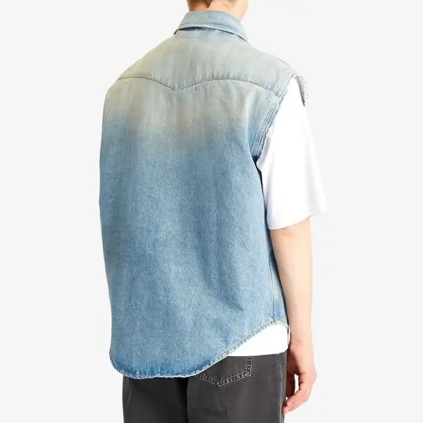 MAISON MARGIELA Sleeveless Distressed Denim Shirt
