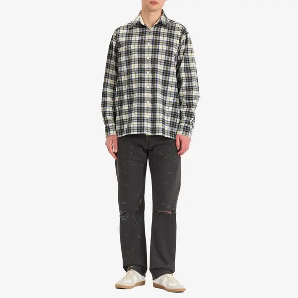 MAISON MARGIELA Reversible Plaid Check Shirt