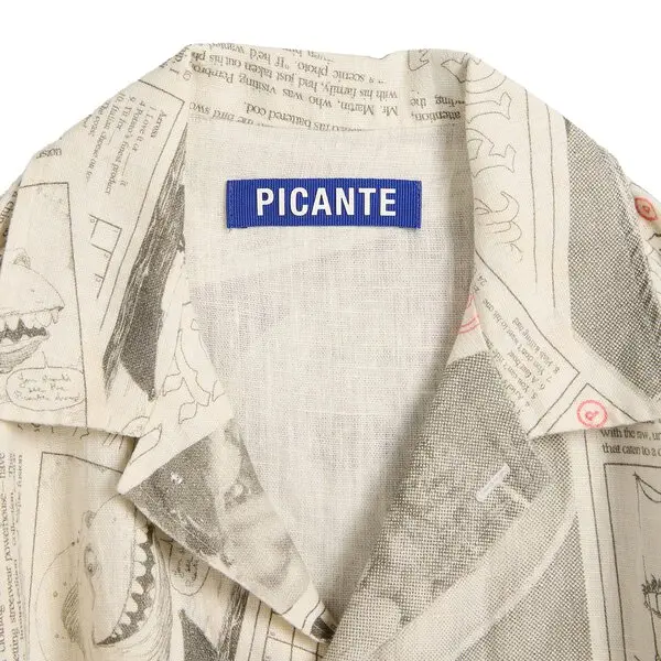 PICANTE End. X Headline Printed Linen Short Sleeve Shirt