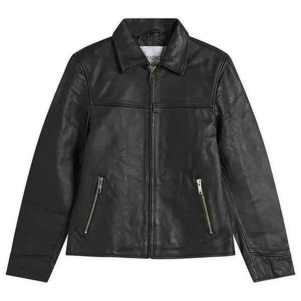 DEADWOOD Bruno Upcycled Leather Jacket - Black