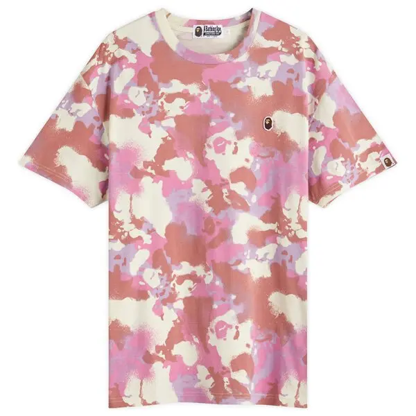 A BATHING APE Map Camo Oversized T-shirt - Pink