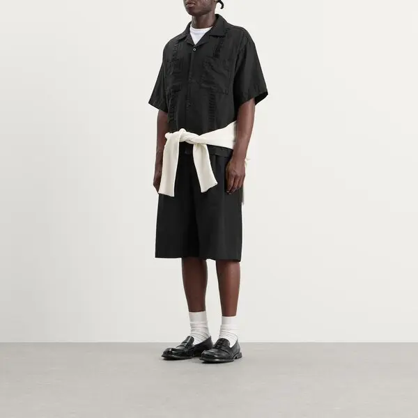 ABOUT:BLANK Guayabera Vacation Shirt - Black