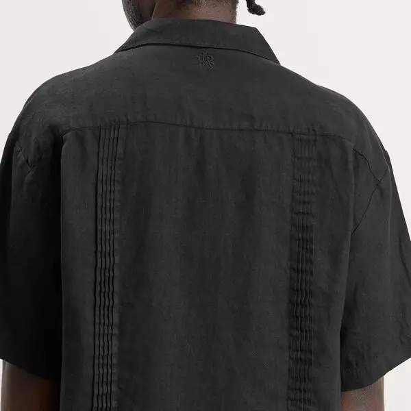ABOUT:BLANK Guayabera Vacation Shirt - Black